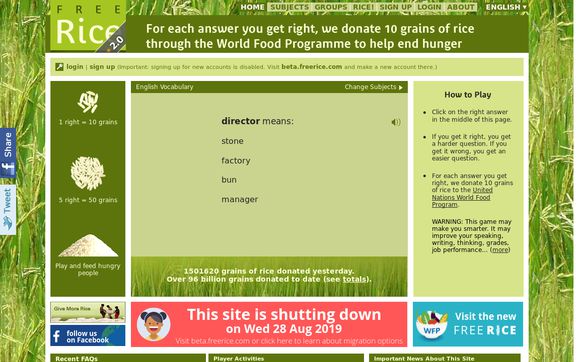 FreeRice Reviews - 6 Reviews of Freerice.com | Sitejabber