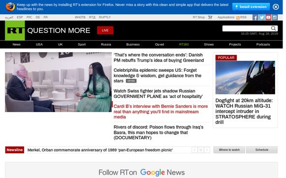 RT - Russia Today Reviews - 27 Reviews of Rt.com | Sitejabber