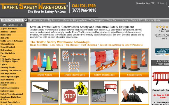 TrafficSafetyWarehouse Reviews - 35 Reviews of Trafficsafetywarehouse.com